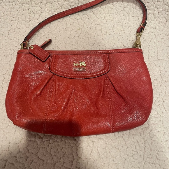 Coach | Bags | Coach Terracotta Ref Leather Large Wristlet | Poshmark